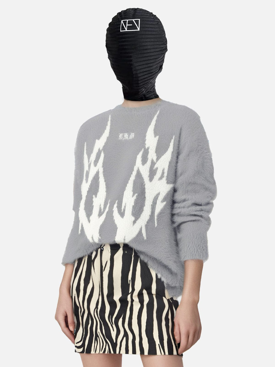 NEV Flame Graphic Mink Velvet Sweater – nevstudio