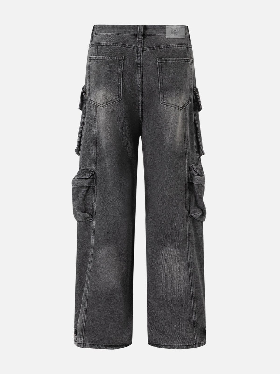 NEV Distressed Multi-Pocket Washed Jeans – nevstudio